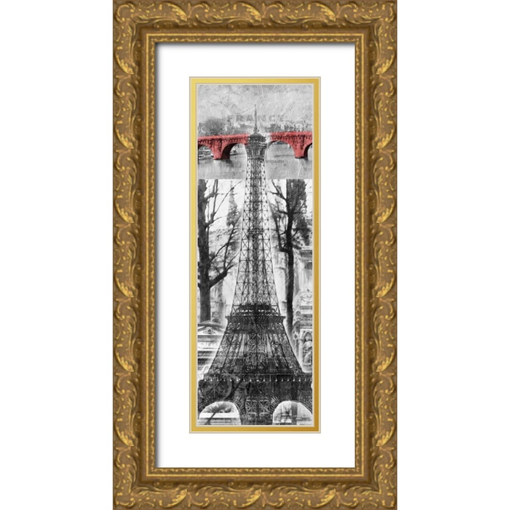 OnRei 9x18 Gold Ornate Wood Framed with Double Matting Museum Art Print ...