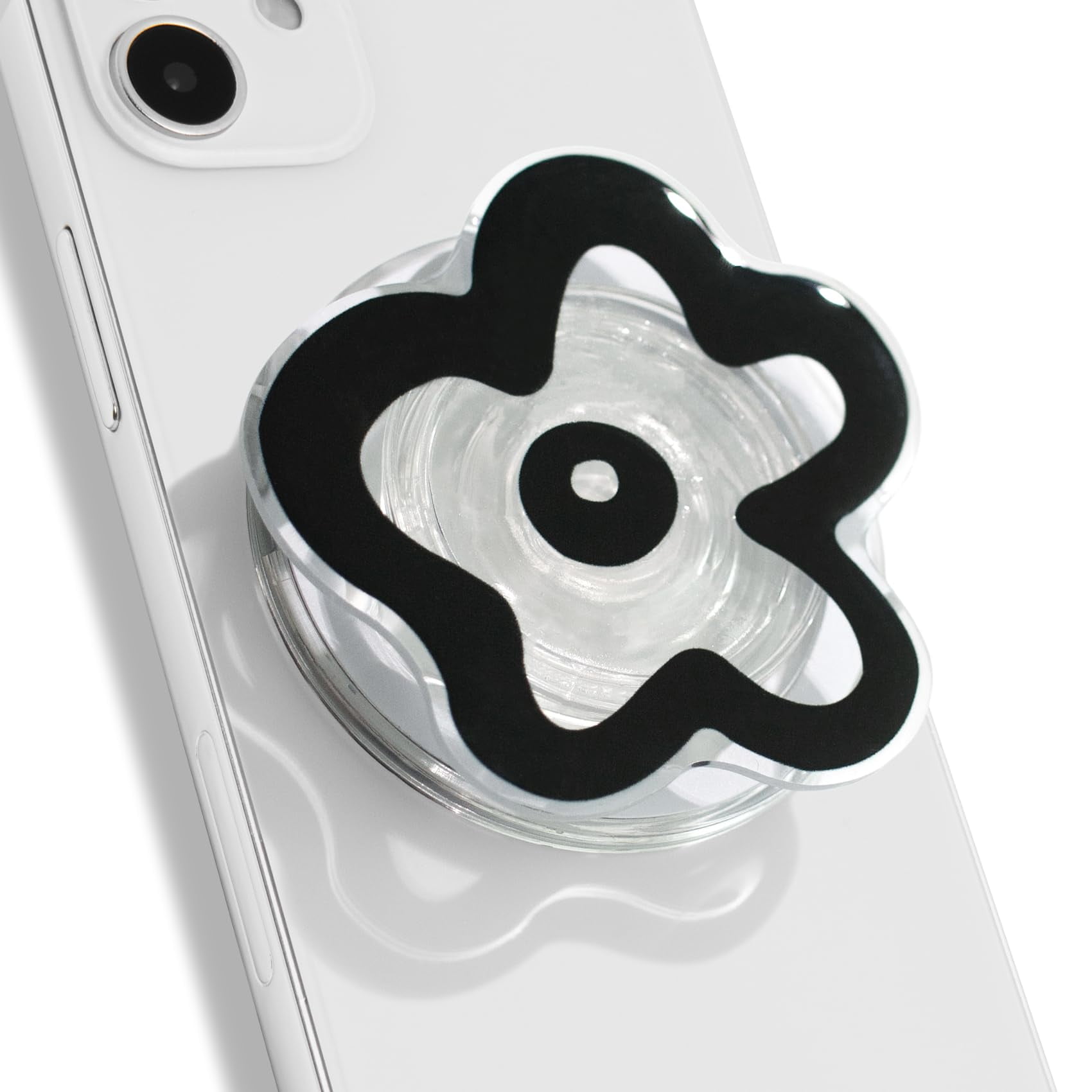 OnTheGrip Cute Transparent Daisy Flower Shape Design Mobile Phone Grip ...