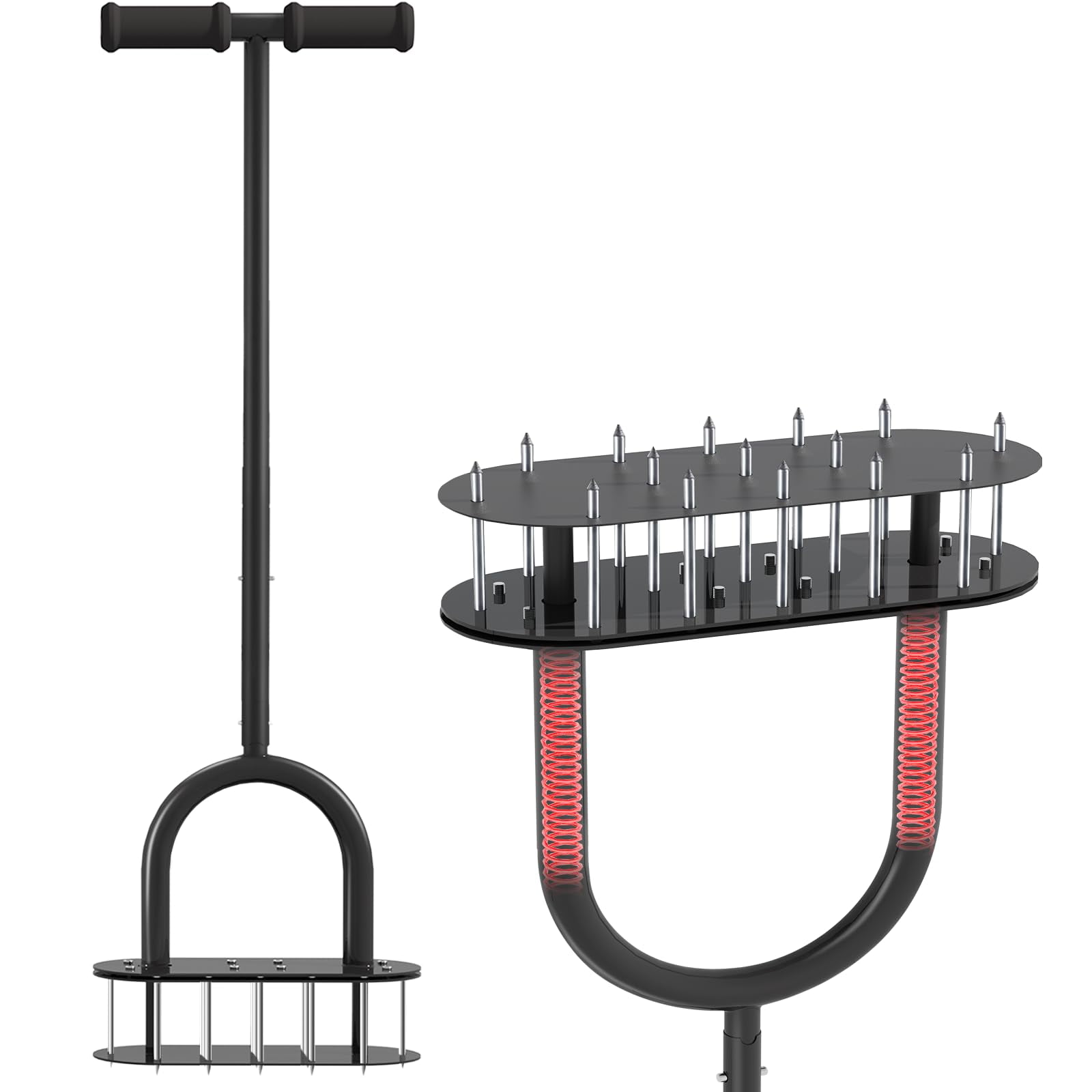 Onadak Lawn Aerator Spike Metal Automatic Dethatching Soil Aerating ...