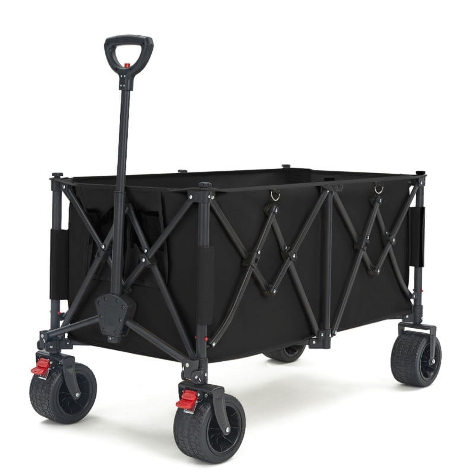 Onail Big Wagon Cart with Wheels Foldable - Folding Utility Heavy Duty Wagons Carts for Grocery ...