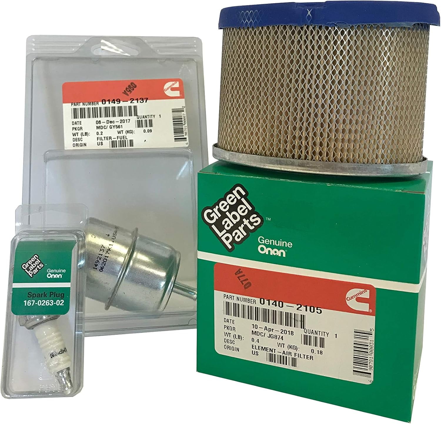 Onan Generator Tune Up Kit KV KVC KVD Generator /140-2105 A063N529 1697-0263-02 - Walmart.com