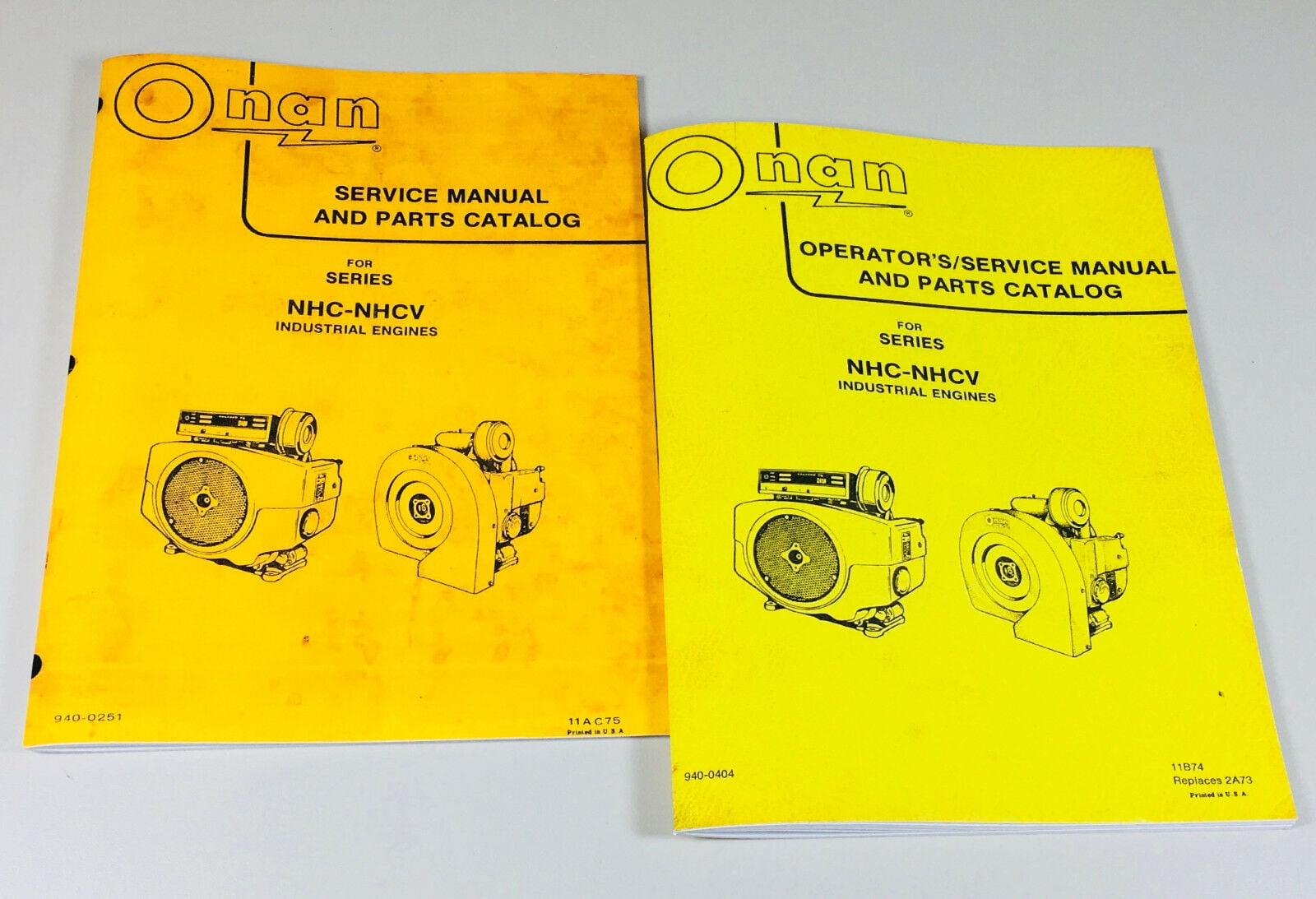 Onan Nhc Nhcv Industrial Engines Operators Service Manual Parts Catalog ...