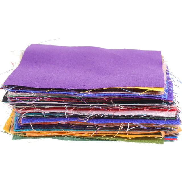 Onaparter 100pcs Fabric Squares Pre-cut Quilt Squares Assorted Colors ...