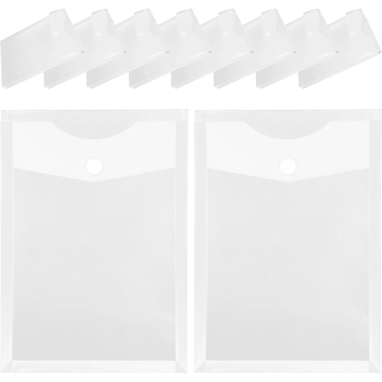 Onaparter 10pcs Document Folders Snap Button Plastic File Envelopes ...