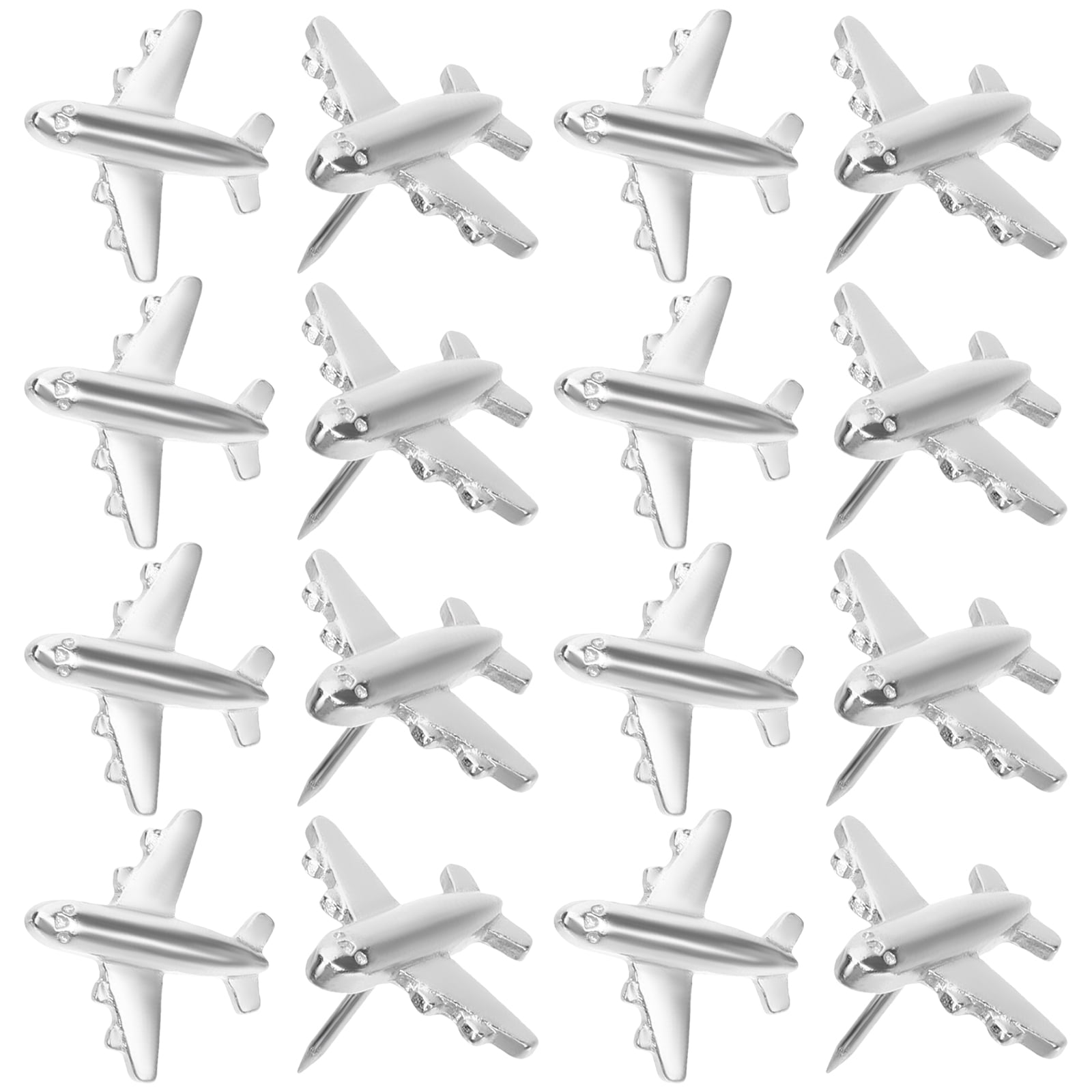 Onaparter 12 Pcs Aircraft Pushpin Hook Toy Airplane Decorative Thumb ...