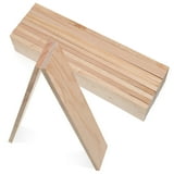 Onaparter 12 Pcs Rectangular Sylvestris Pine Board Wood Planks Wooden ...