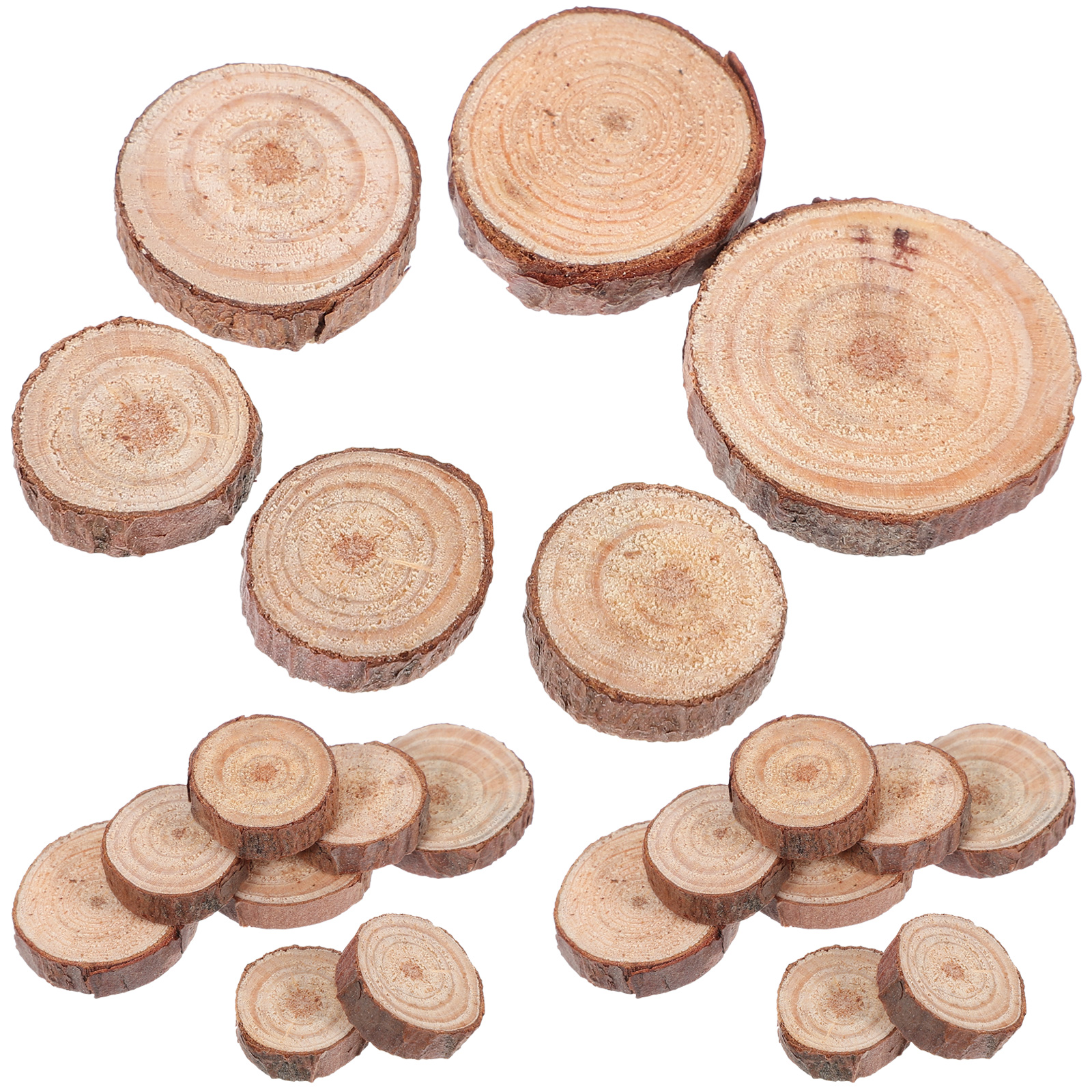 Houderco Wood Painting Crafts 120Pcs Round Slices Assorted Color Diy ...