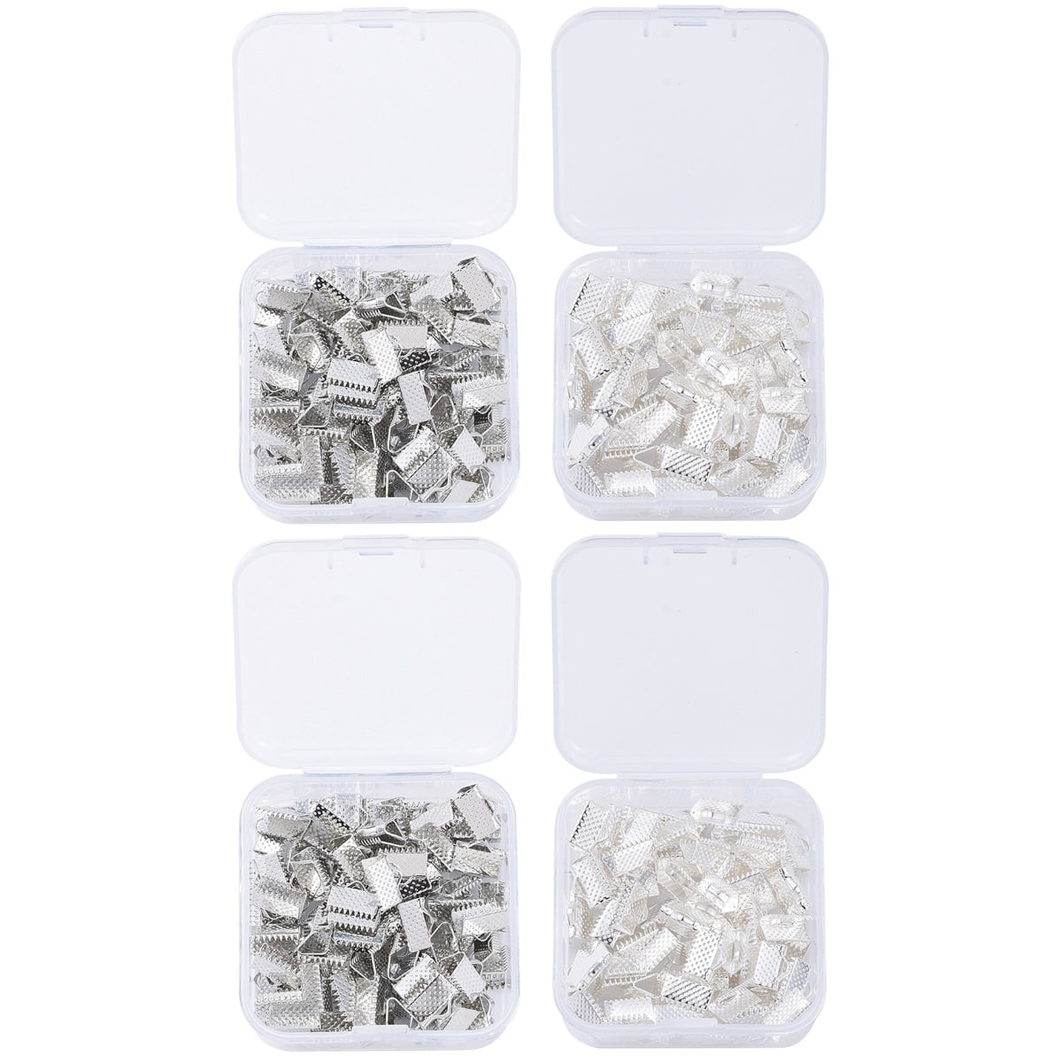 Onaparter 200 pcs Iron Ribbon Bracelet Bookmark Pinch Crimp Clamp End ...