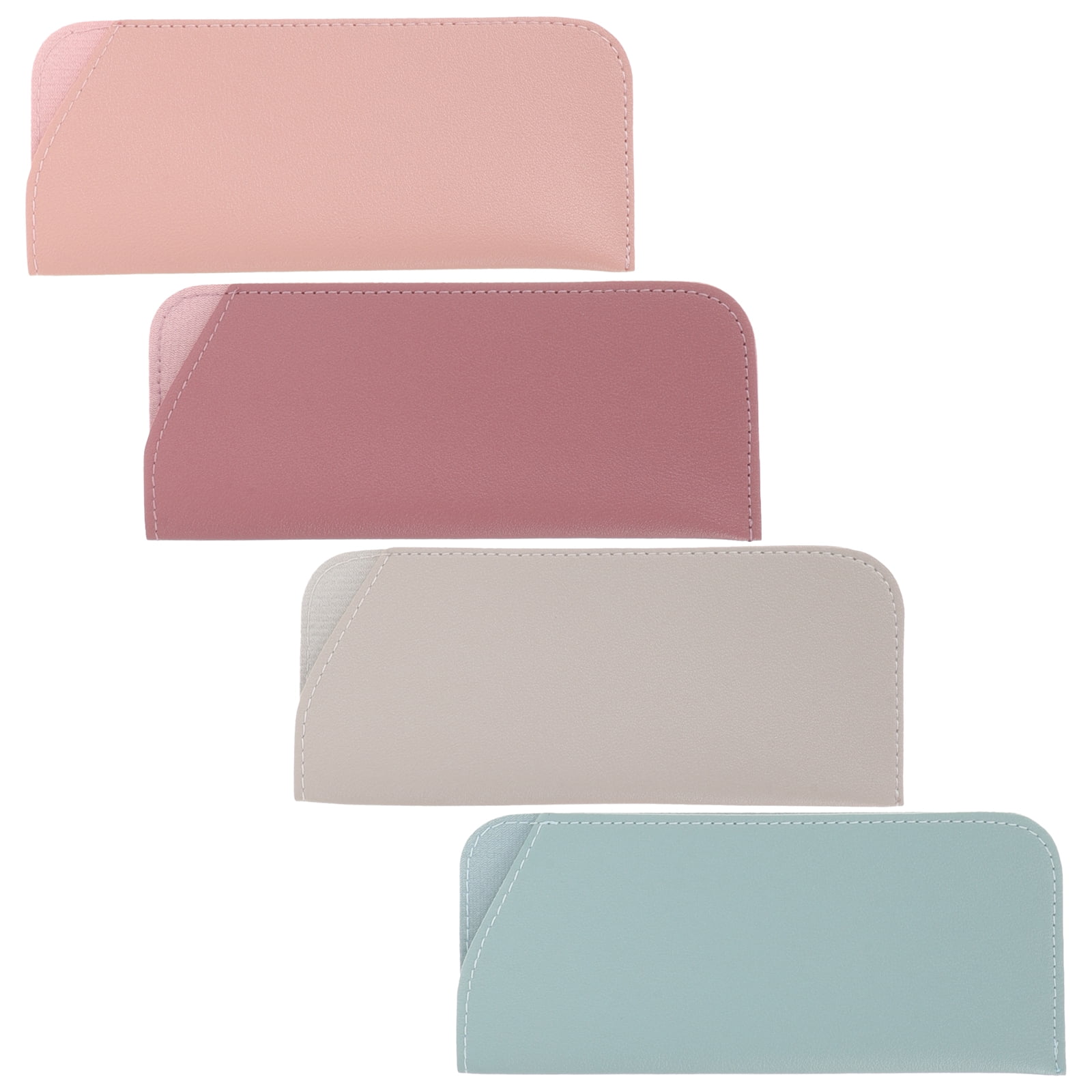 Onaparter 4 Pcs Glasses Case Leather Bag Slim Eyeglass Sunglass ...