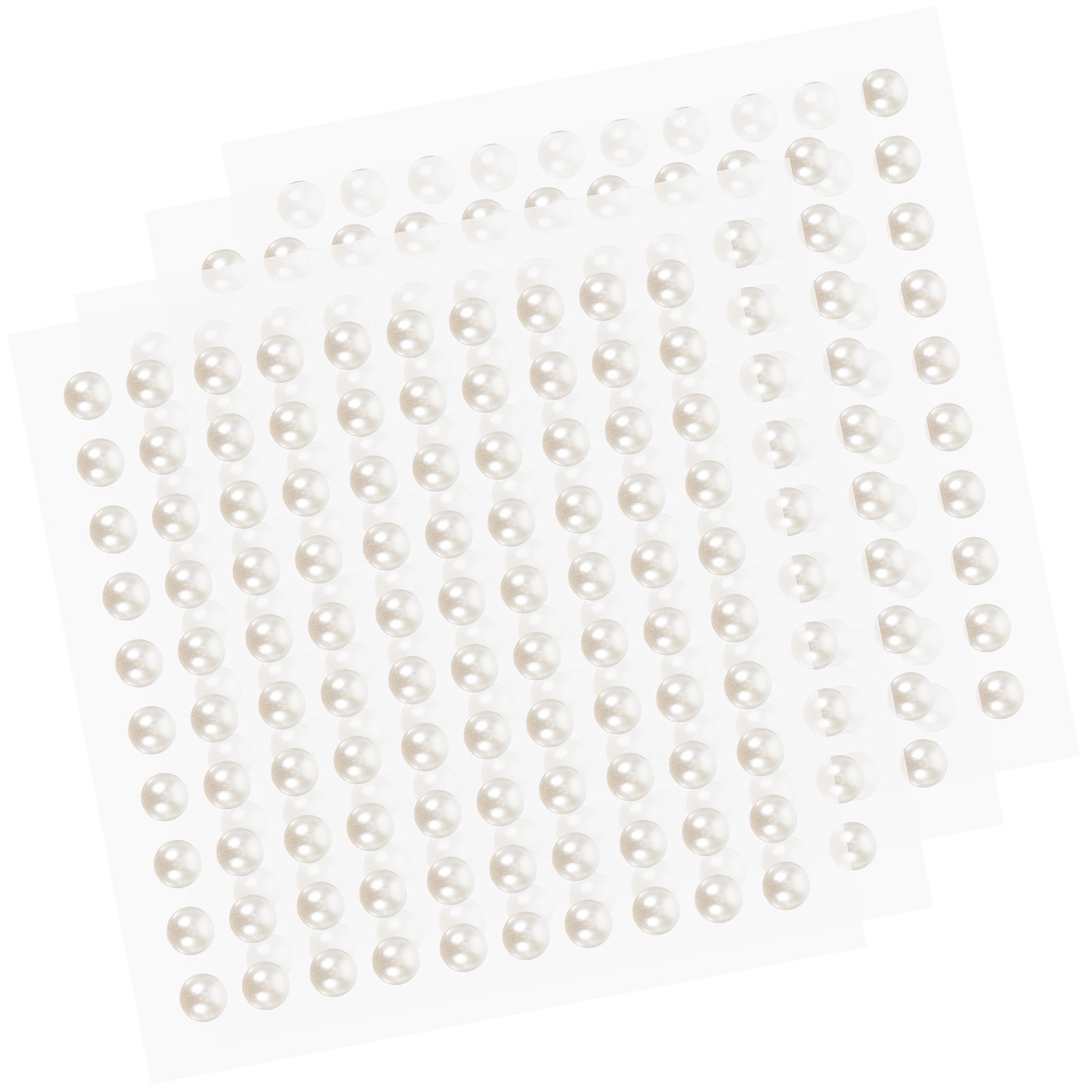 Onaparter 4 Sheets of Face Makeup Pearl Stickers Self Adhesive Pearls ...