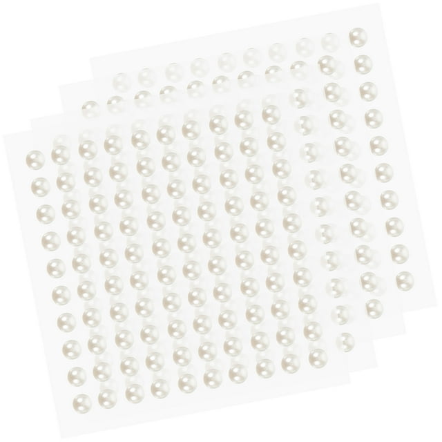 Onaparter 4 Sheets of Face Makeup Pearl Stickers Self Adhesive Pearls ...