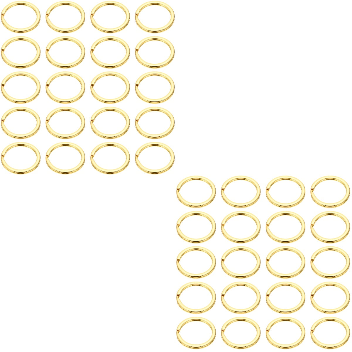 Onaparter 40 Pcs Metal Key Ring Gold Decor Handcrafted Split Rings ...