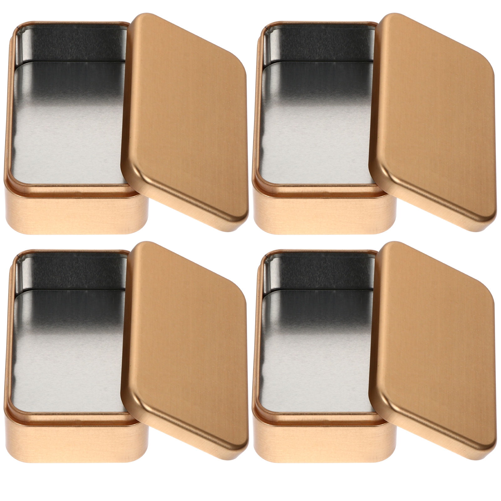 Onaparter 4Pcs Tin Boxes Tinplate Candy Box Tin Box Containers ...
