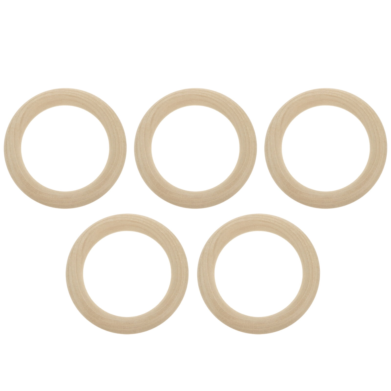 Onaparter 5 Pcs Dream Catcher Ring Wood Rings for DIY Natural Macrame ...