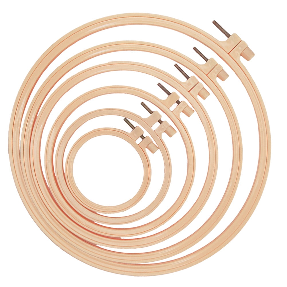 6pcs DIY Embroidery Hoops Round Circles Needlework Cross Stitch Rings ...