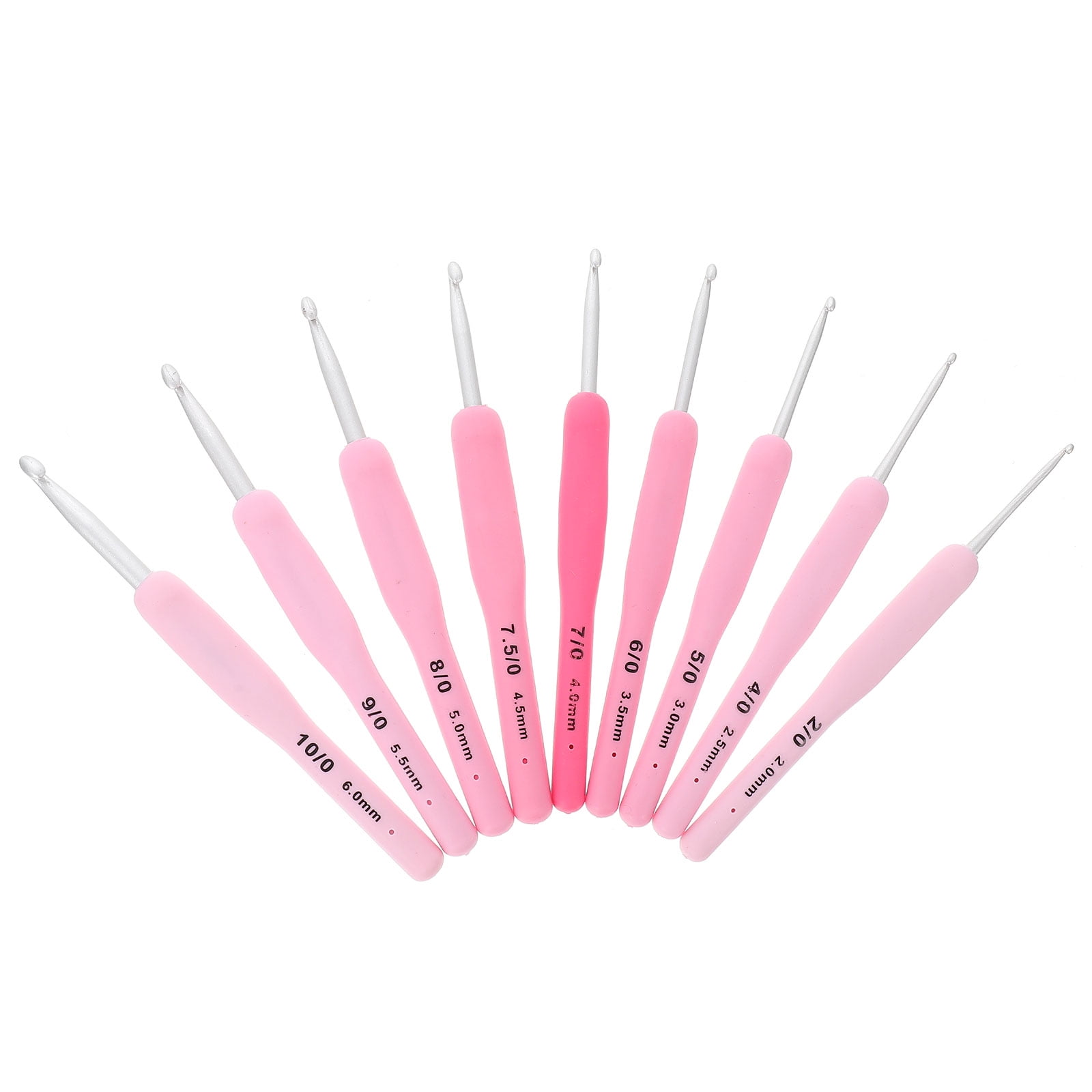 Houderco Crotchet Hooks Pink Easy to Carry 9Pcs 5.4X0.6X0.3In - Walmart.com