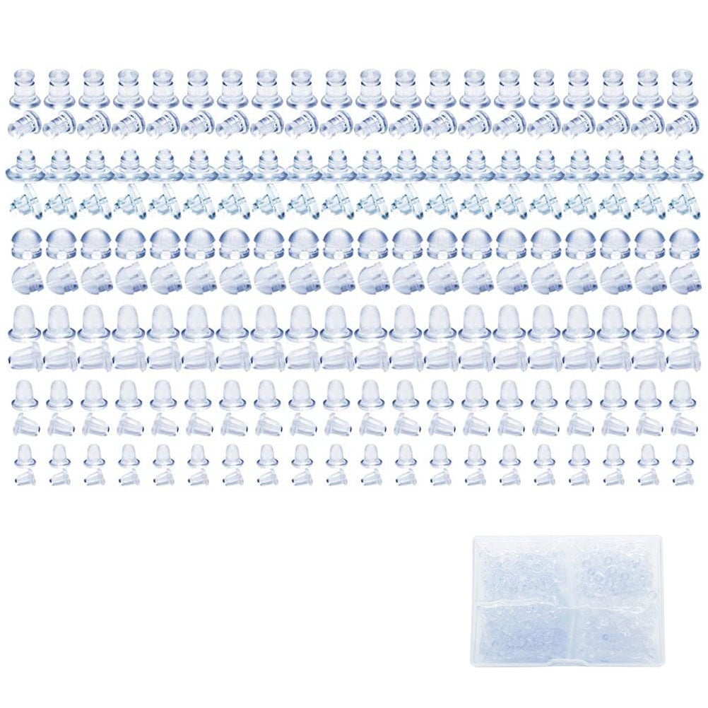 Onaparter Earring Back Plugs Finding Locking Backs for Studs Silicone ...
