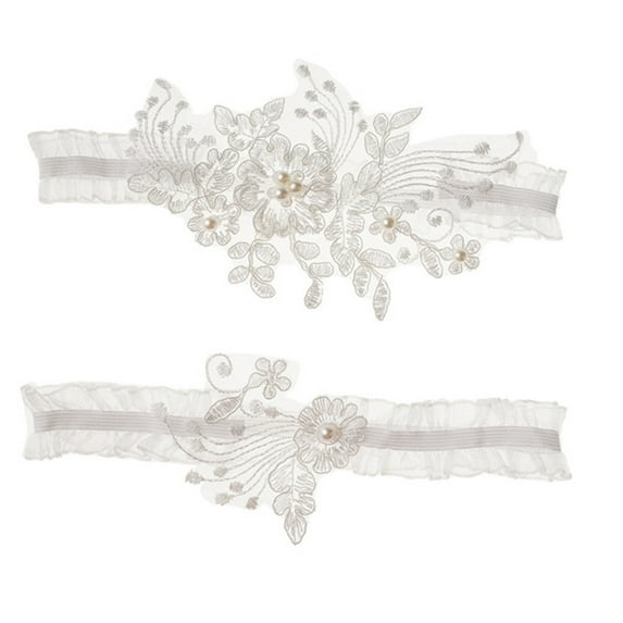 Onaparter Lace Garter Bridal Rings Wedding Garters Pearl Leg Bride ...