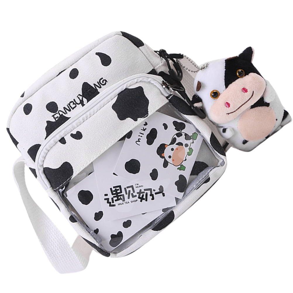 Onaparter Shoulder Bag for Women Cow Print Crossbody Bag Canvas ...