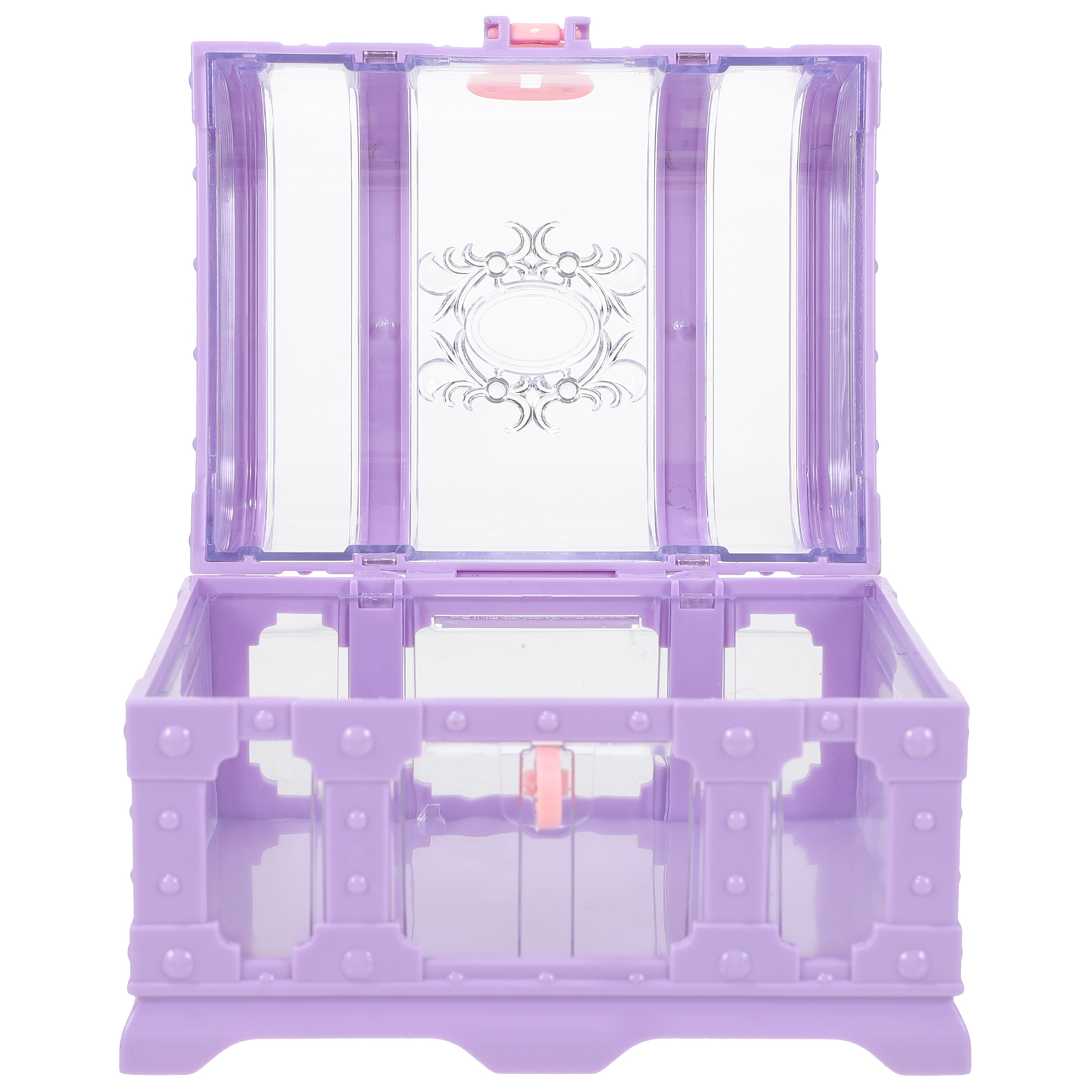 Onaparter Treasure Chest Gift Boxes Clear Small with Lock for Classroom ...