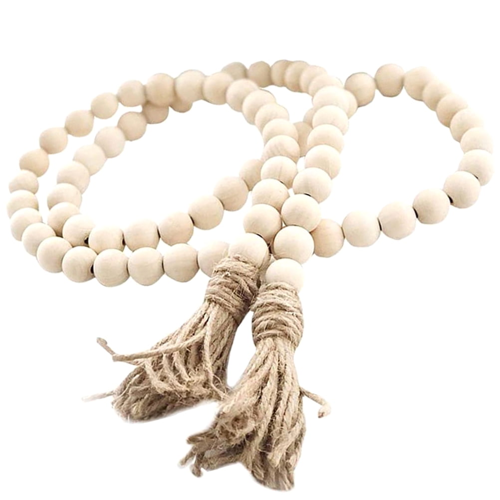 Onaparter Wooden Bead Decoration Set Indoor Rustic Wall Garland Country ...