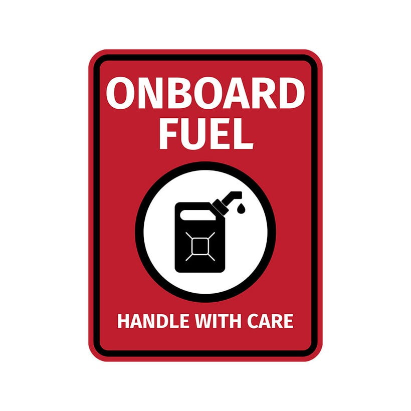 Onboard Fuel Handle With Care Door or Wall Sign Boats & Yachts Signage ...