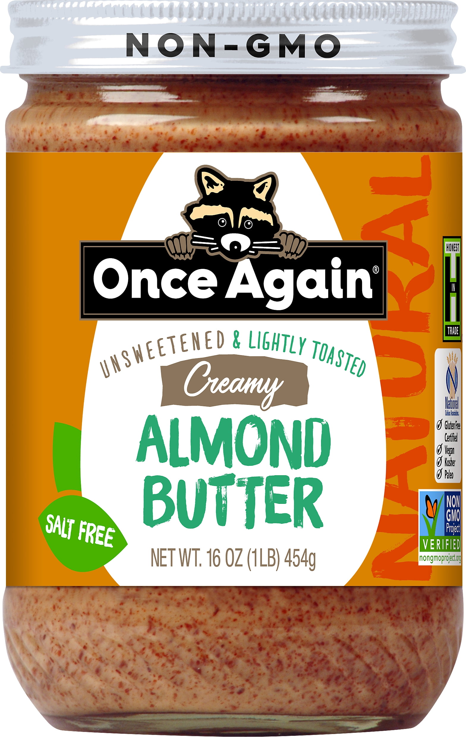 Once Again Natural Creamy Unsweetened & Lightly Toasted Almond Butter ...