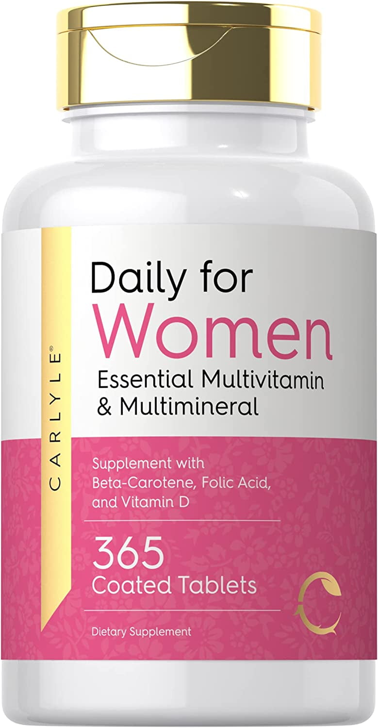 Once Daily Womens Multivitamin | 365 Caplets | Non-GMO and Gluten Free ...