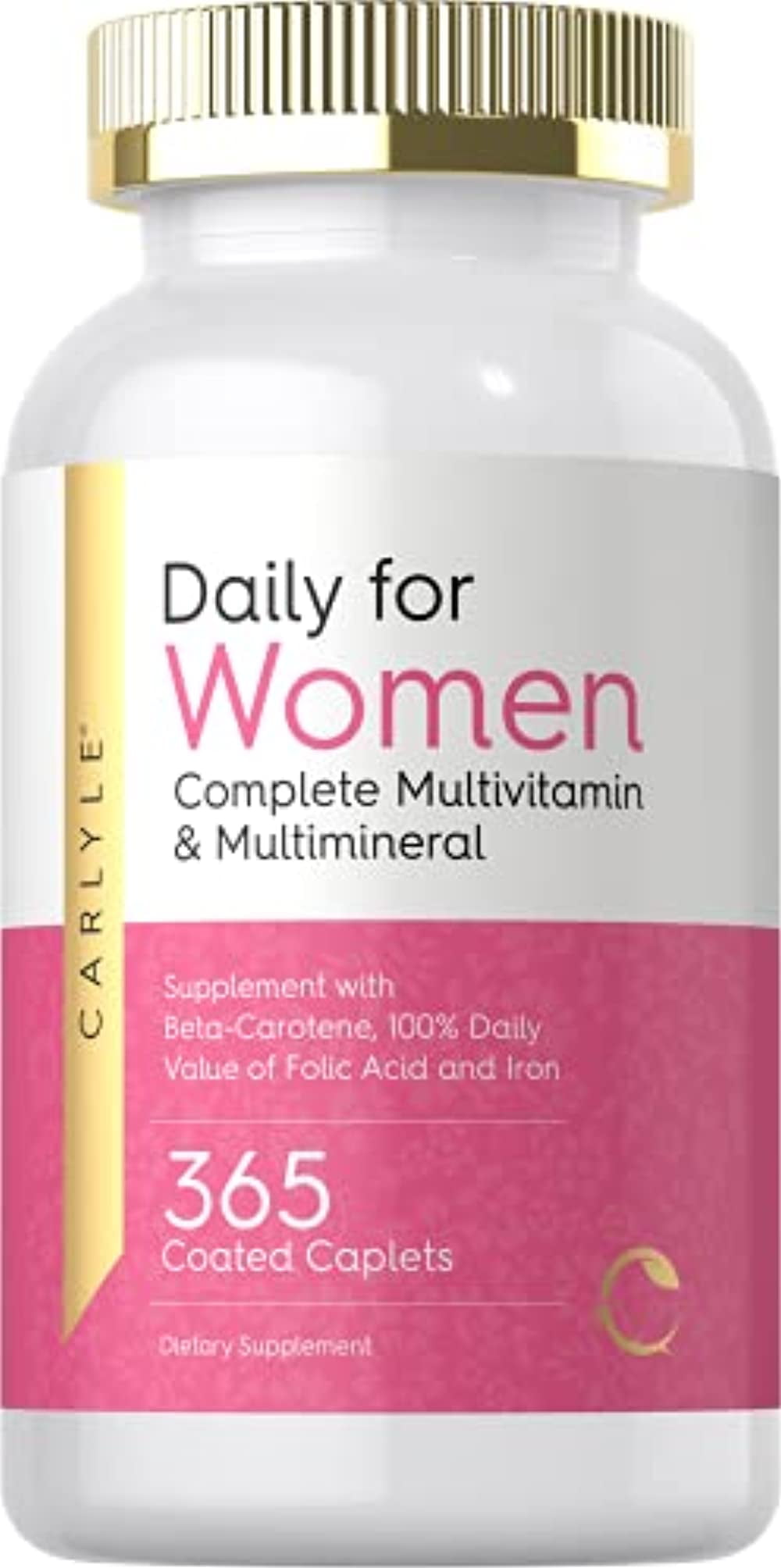 Once Daily Womens Multivitamin | 365 Caplets | by Carlyle - Walmart.com