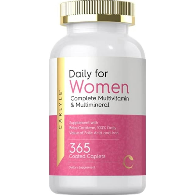 Once Daily Womens Multivitamin | 365 Caplets | by Carlyle - Walmart.com