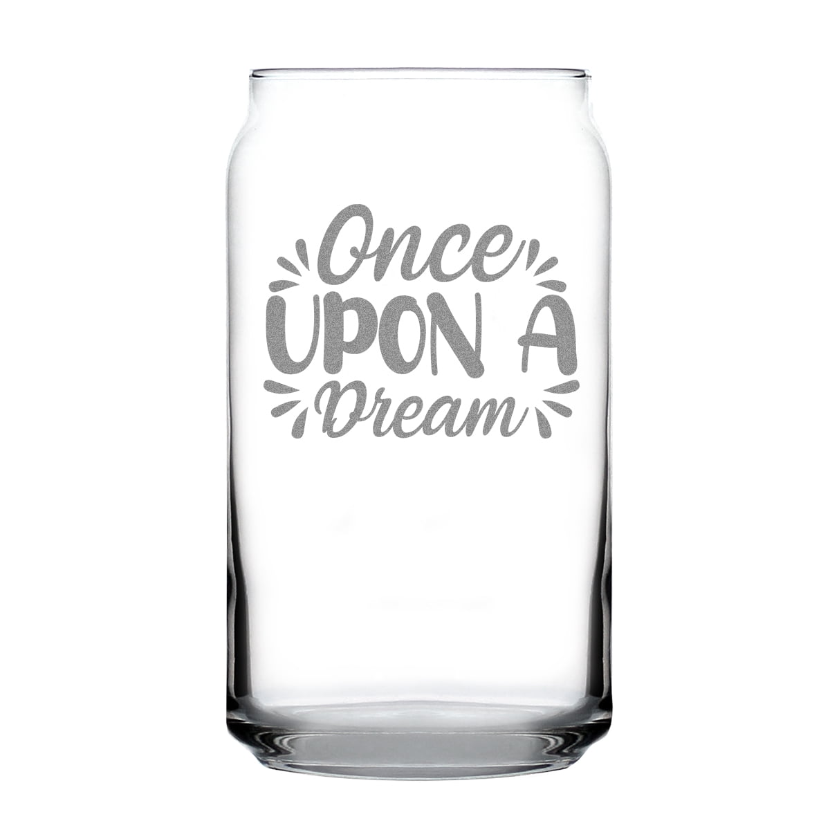 Once Upon A Dream Hand Engraved Pint Glass, Unique 16oz Can Shaped ...