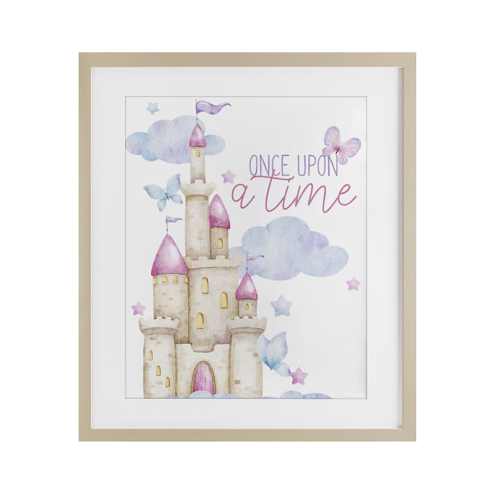 Once Upon A Time Castle Birch Framed Print Under Glass, design by Kim ...