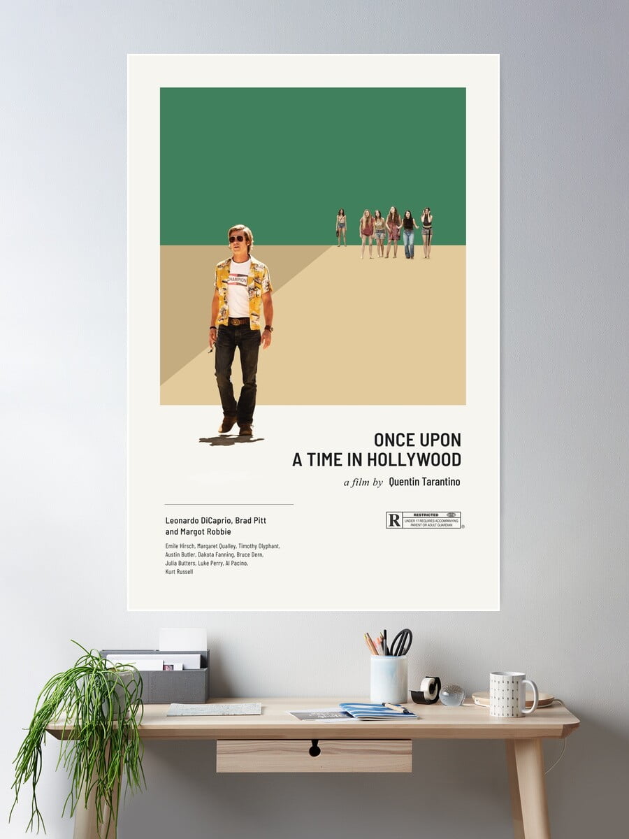 Once Upon A Time In Hollywood Poster Wall Art, Modern Wall Decor For ...