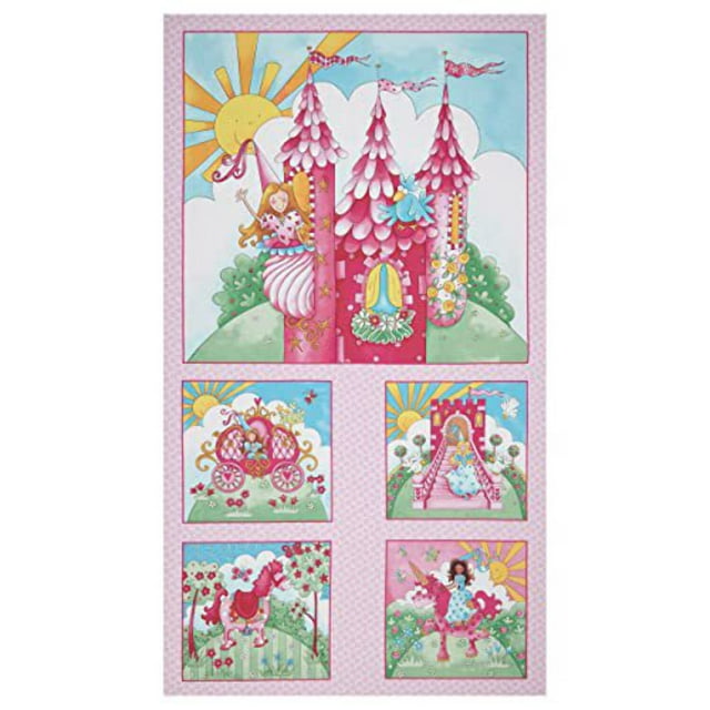 Once Upon A Time Princess Castle 24" Panel Fabric - Walmart.com
