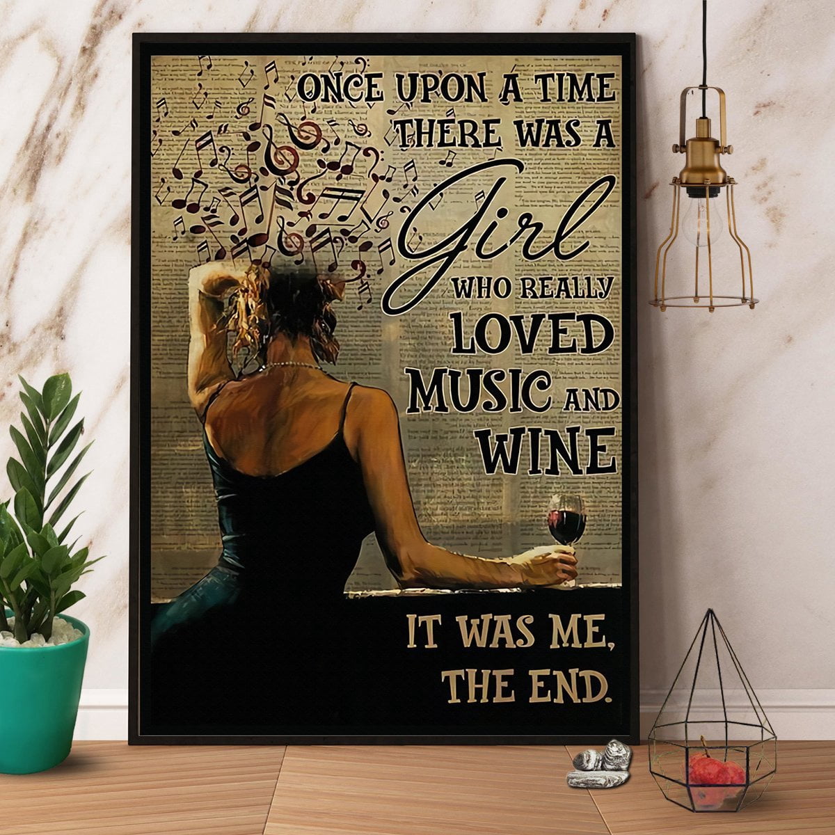 Once Upon A Time There'S A Girl Loved Music And Winne Paper Poster No ...