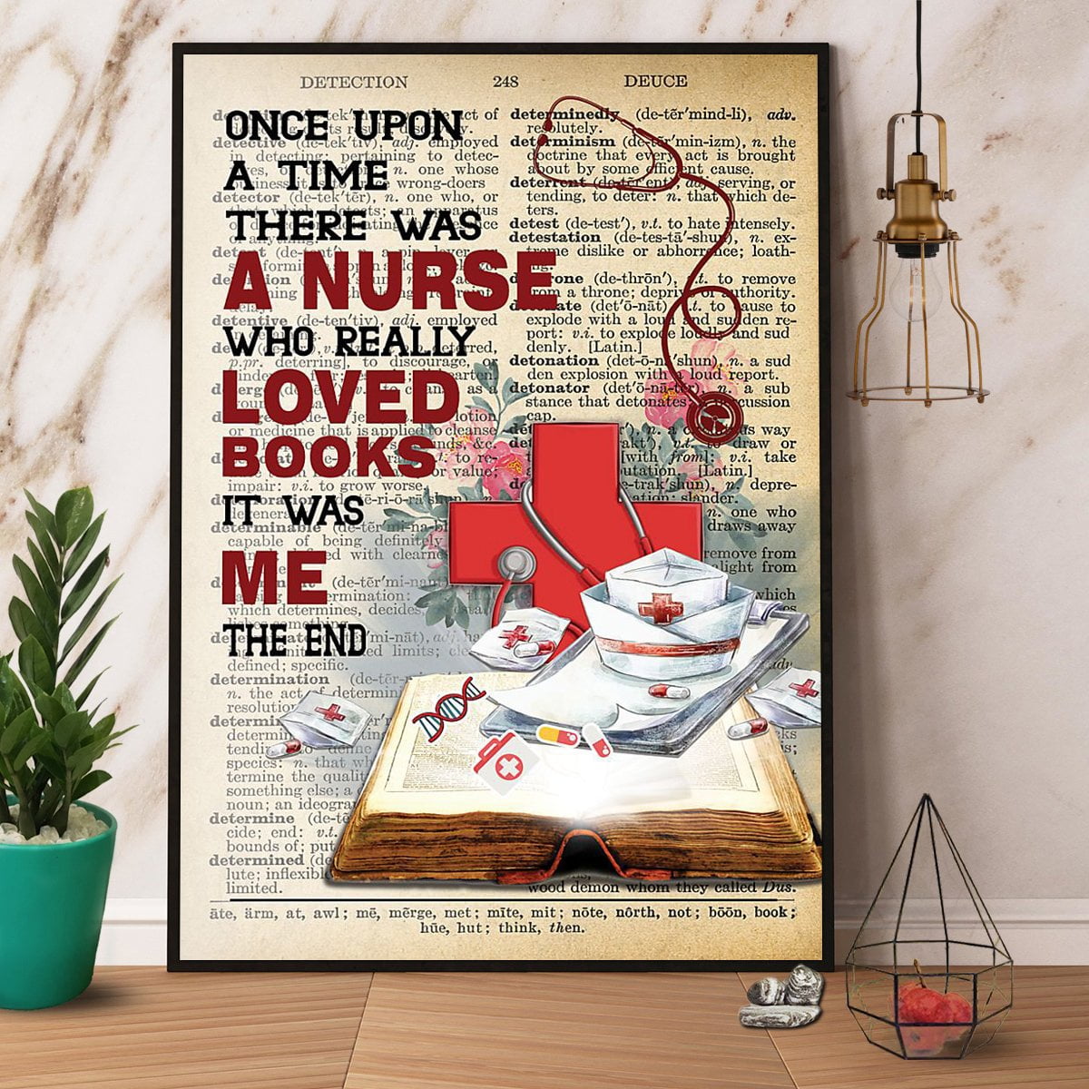 Once Upon A Time There Was A Nurse Who Really Loved Books Paper Poster ...