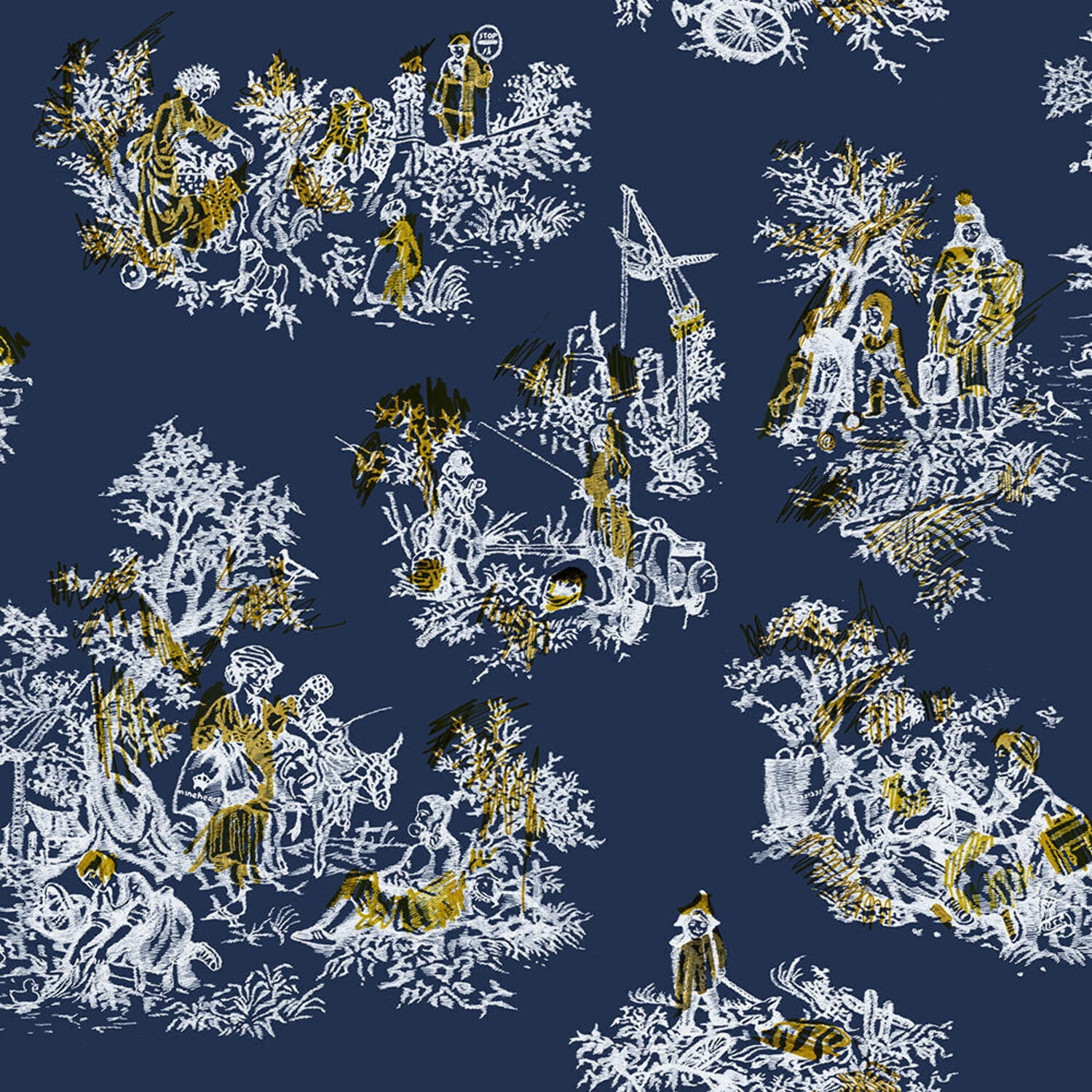 Once Upon Our Time wallpaper - Dark Blue - Walmart.com
