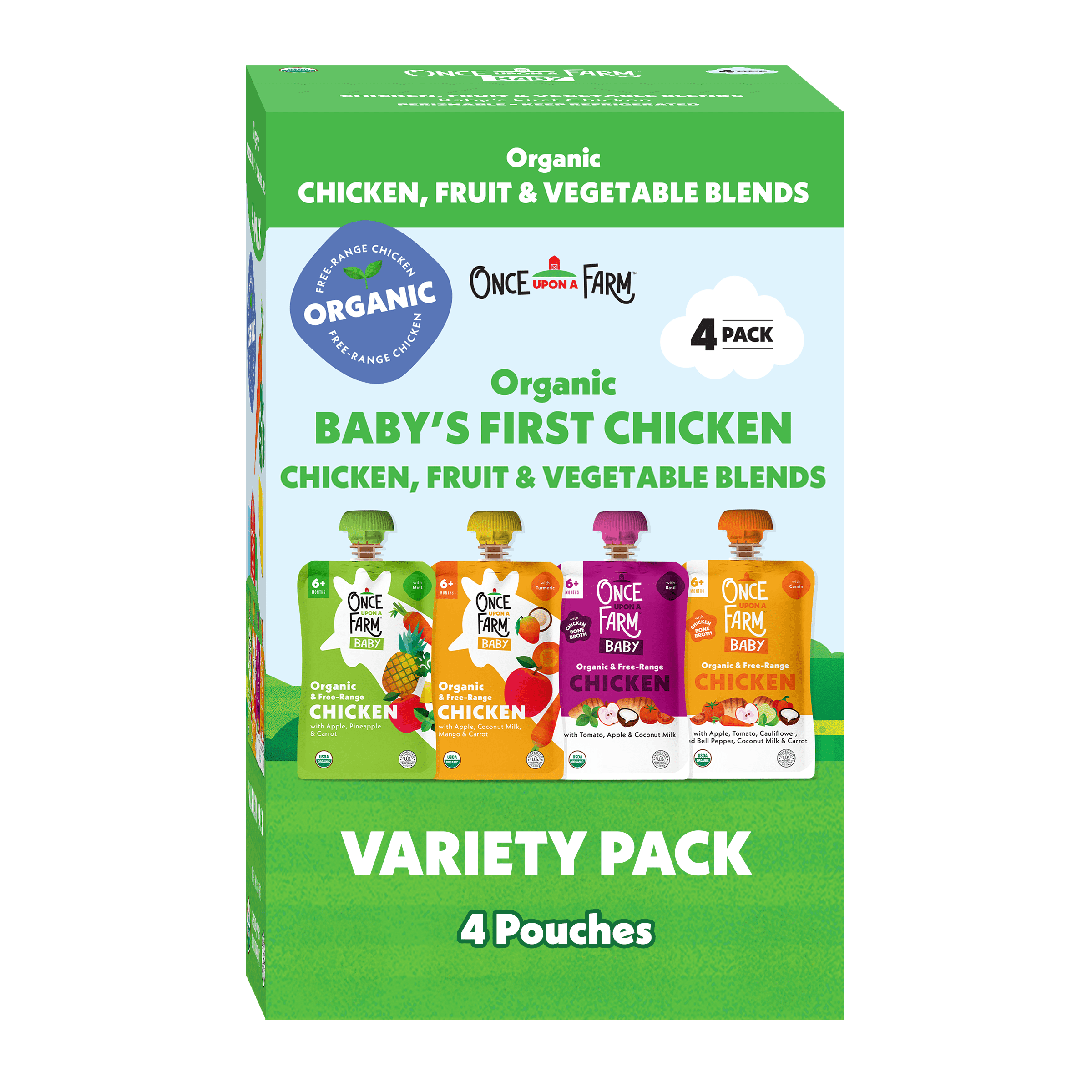 Once Upon a Farm Organic Refrigerated Baby Food Meat Protein Baby's ...