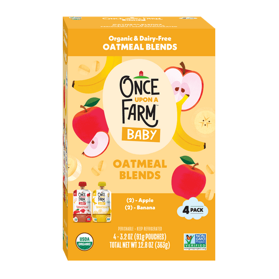 Once Upon a Farm Organic Tractor Wheels Toddler Bar, Strawberry ...