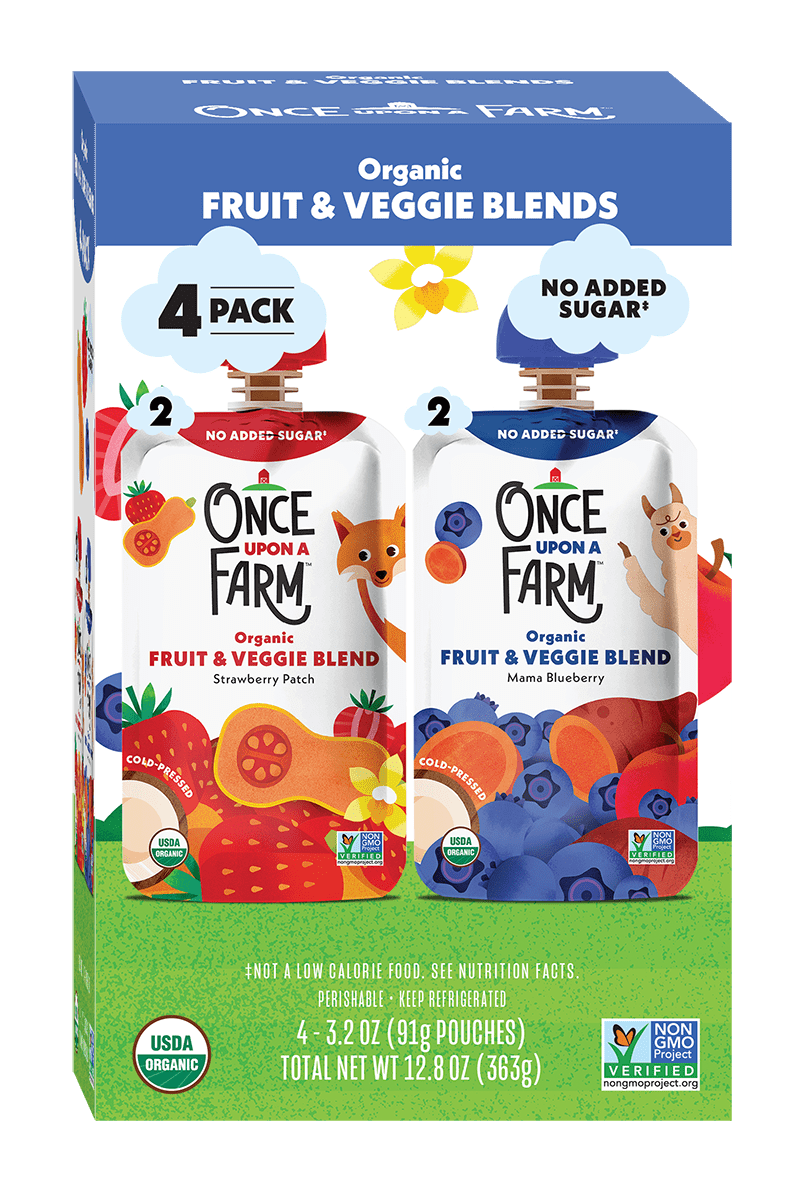 Once Upon a Farm Variety Pack, Berry Bundle Variety, 3.2oz, 4pk ...