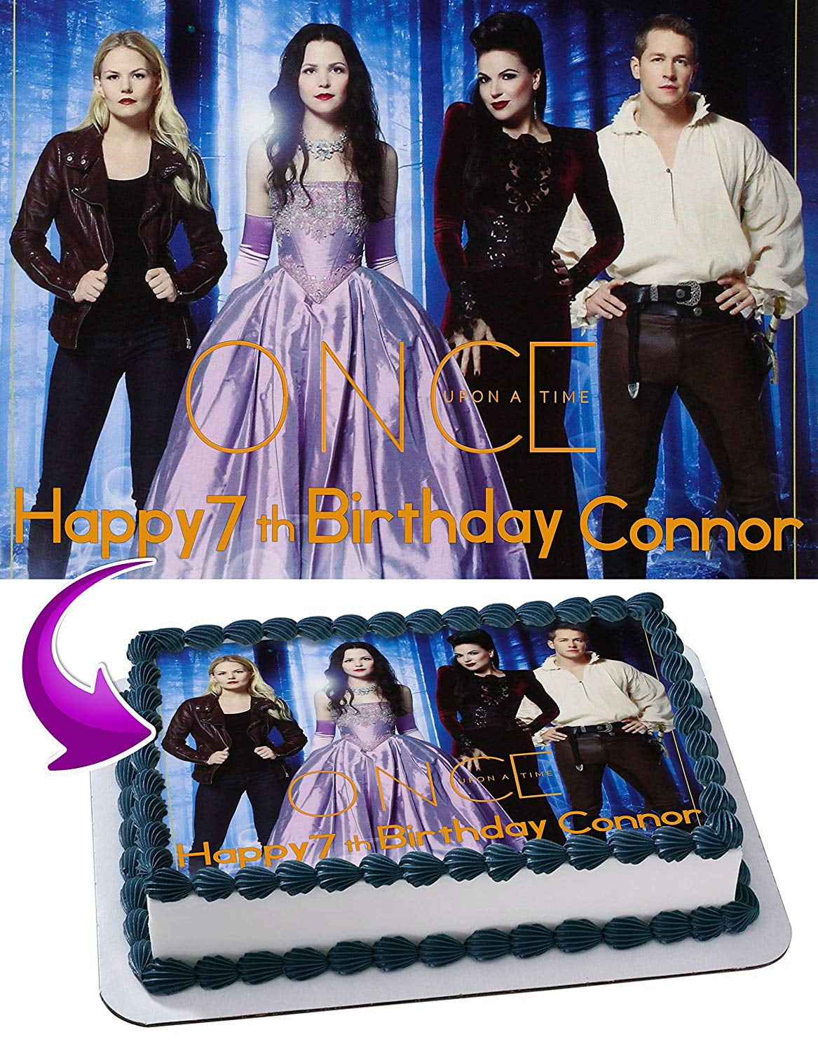 Once Upon a Time Edible Cake Image Topper Personalized Birthday Party 1 ...