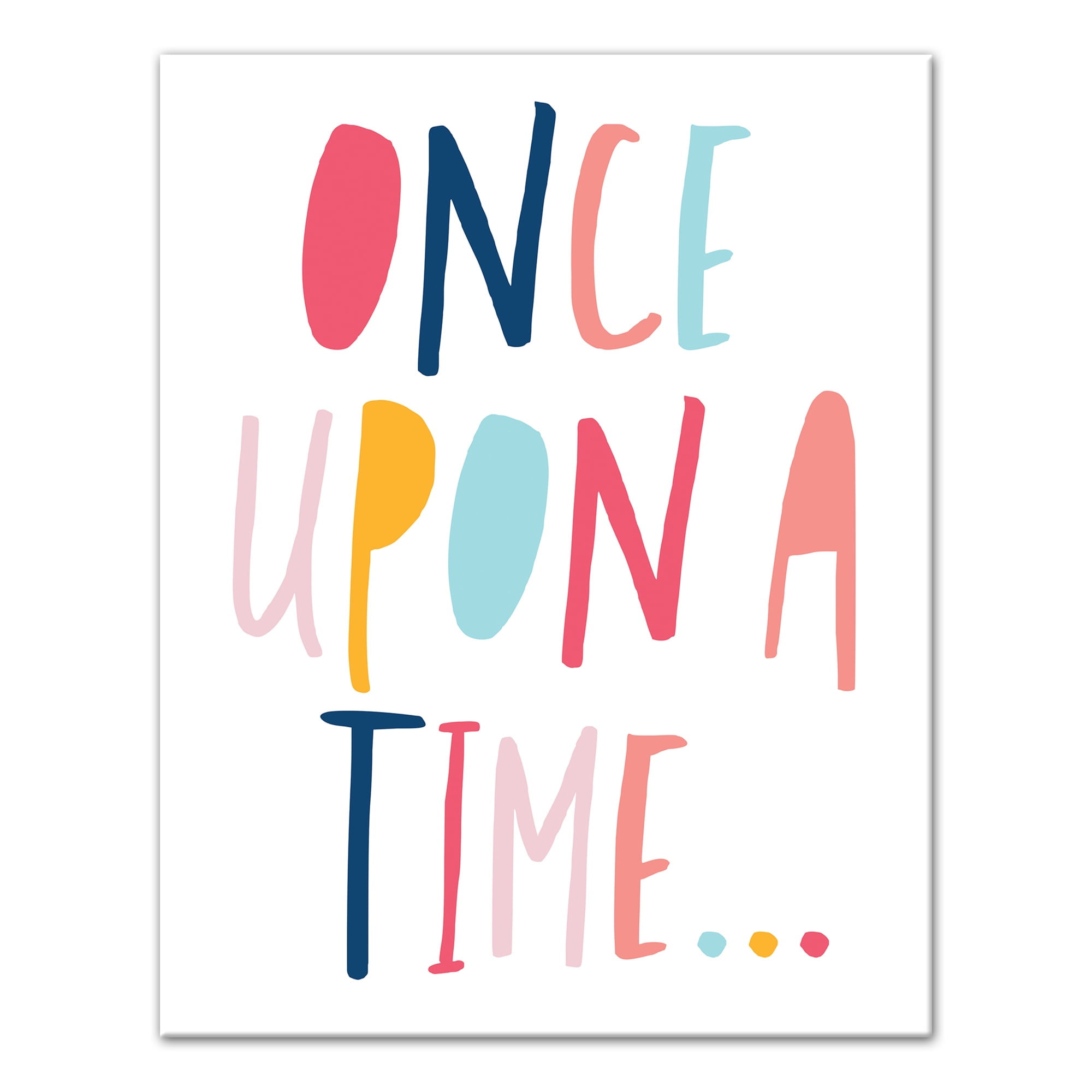 Once Upon a Time Pastel Tones Design 11x14 Canvas Wall Art - Walmart.com