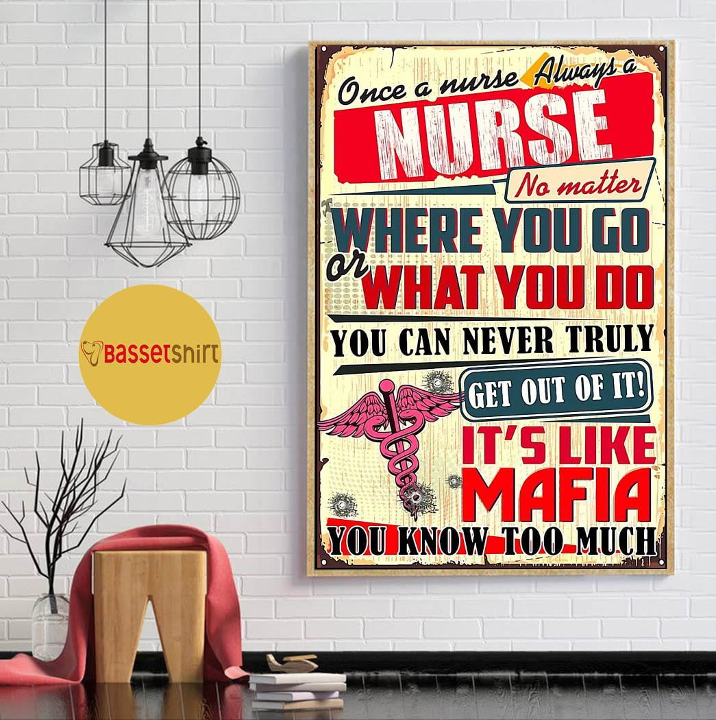 Once a nurse always a nurse no matter poster 24 x 36 Inch Poster ...