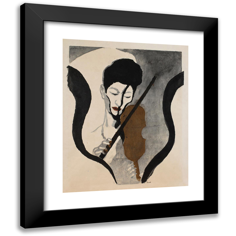 Onchi Kōshirō 15x18 Black Modern Framed Museum Art Print Titled ...