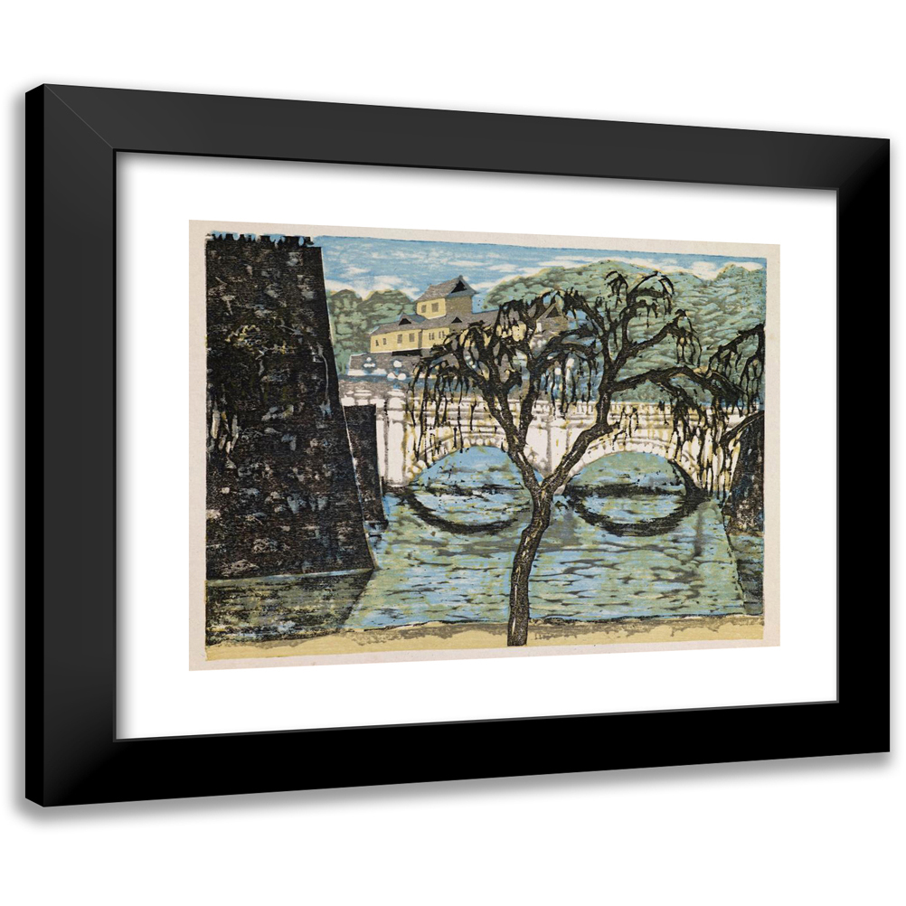 Onchi Kōshirō 24x19 Black Modern Framed Museum Art Print Titled ...