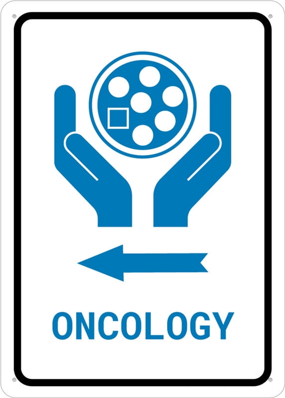 Oncology Left Arrow Sign 8 X 12 Inches Rust Free . Aluminum - Uv ...