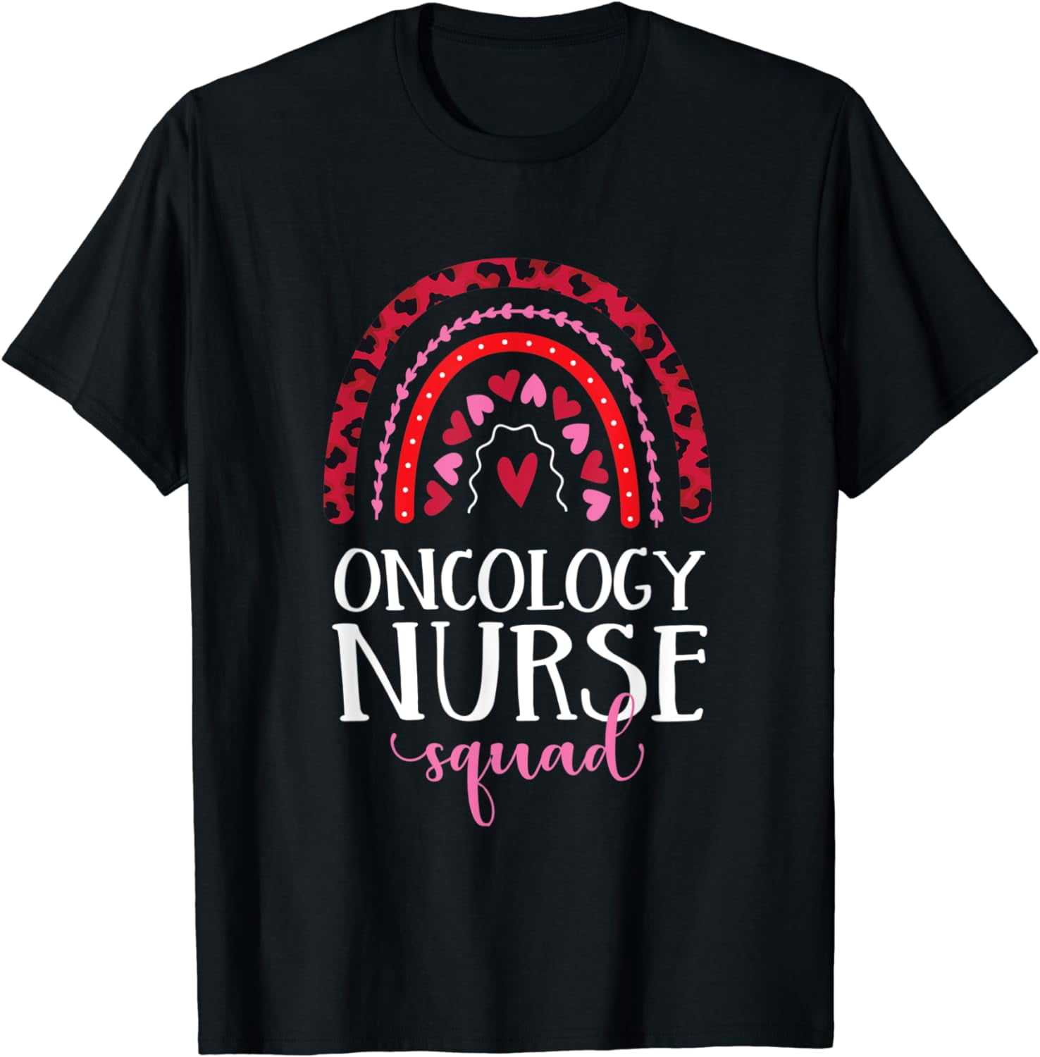 Oncology Nurse Squad Rainbow Leopard Nursing Valentine T-Shirt - Walmart.com