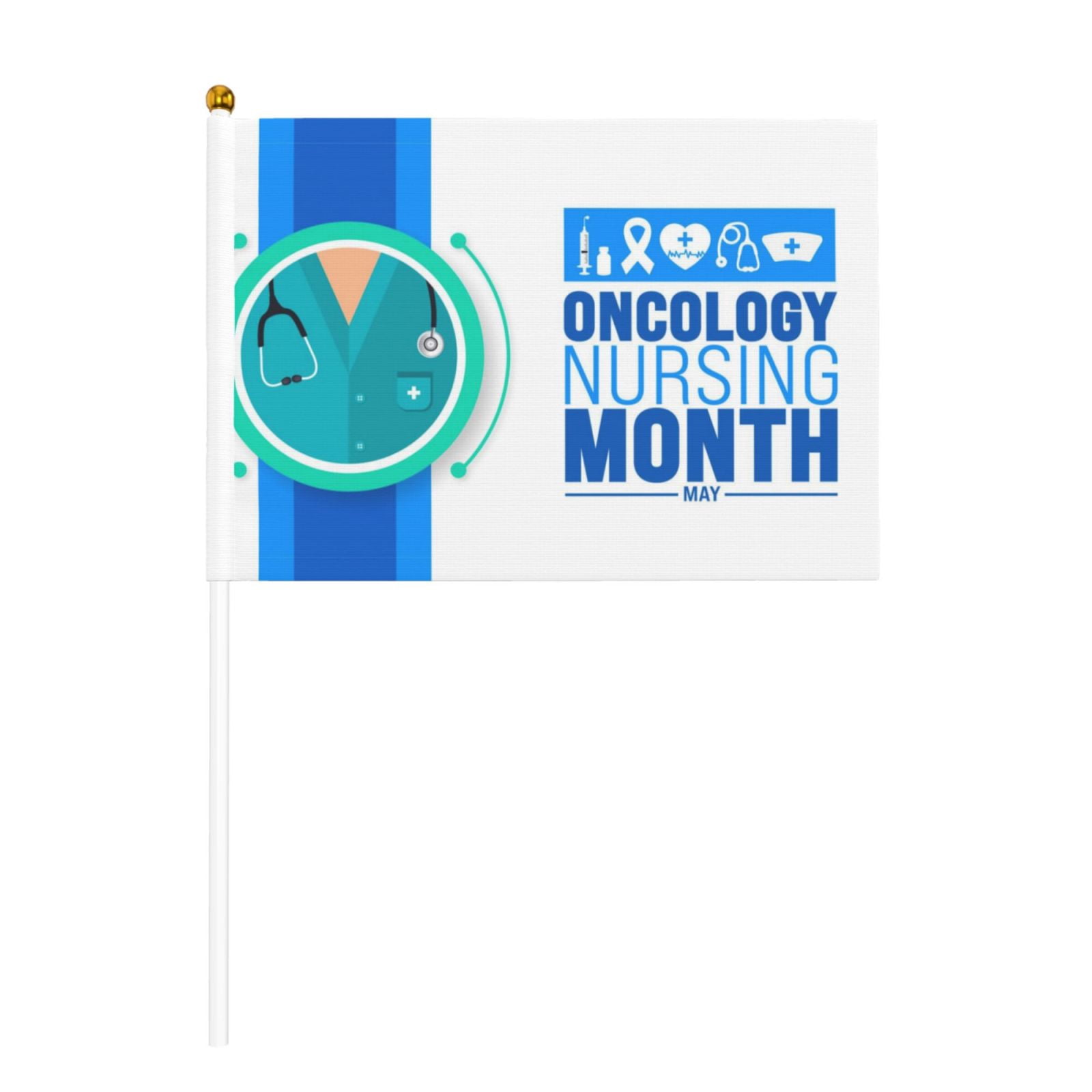 Oncology Nursing Month Flag Small Mini Hand Held Flags Small Miniature ...