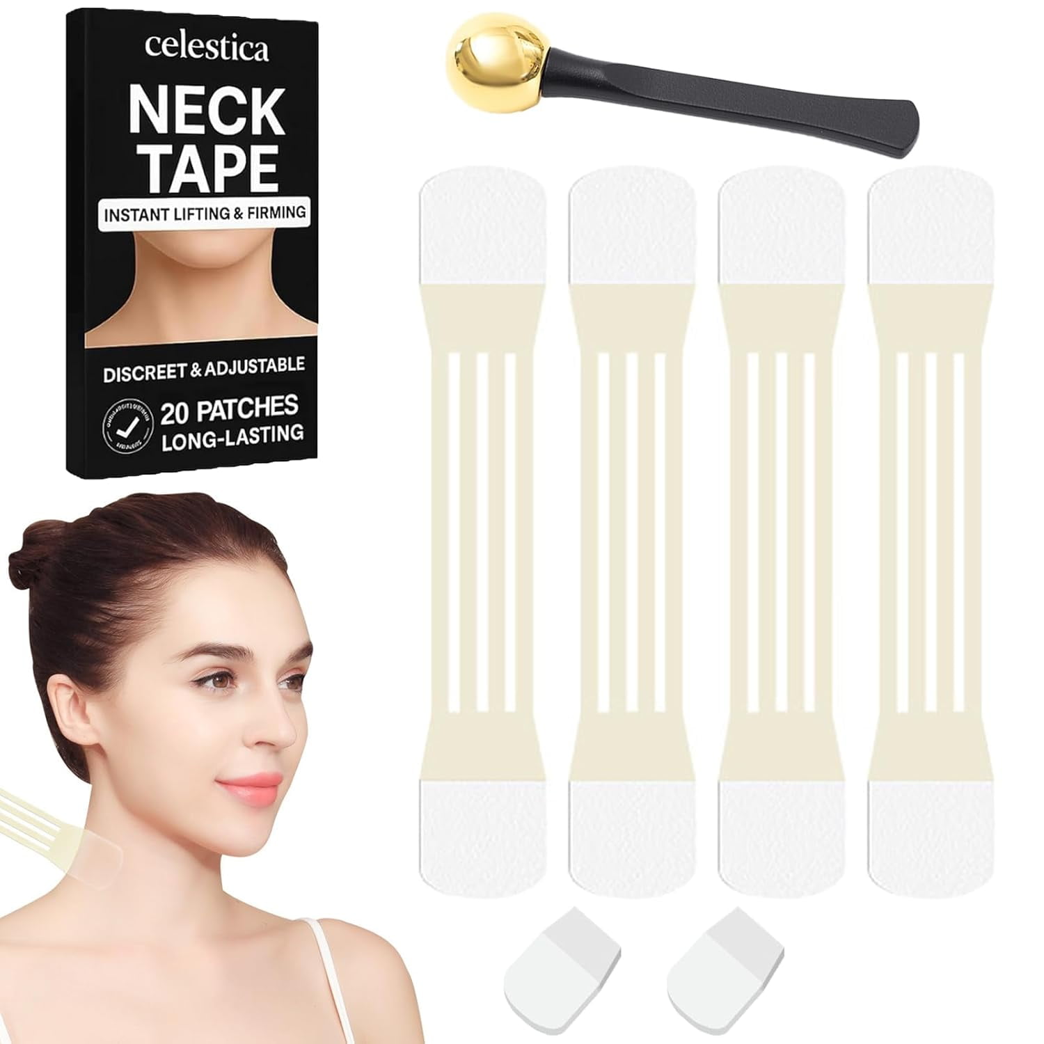Onconsumer Neck Tape,Onconsumer Face Neck Lifting Tapes (Long-Lasting ...