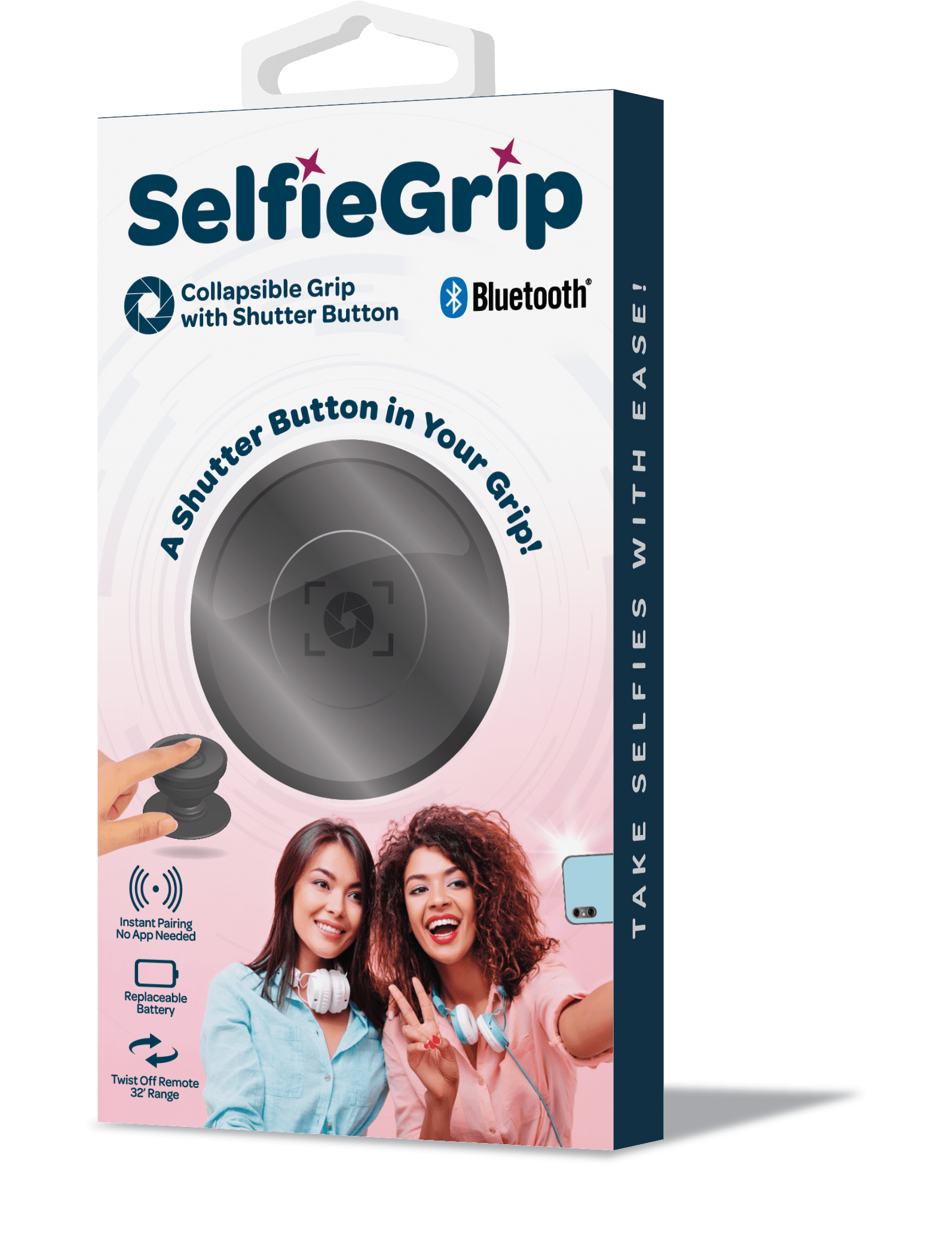 ONCORE Innovations Selfie Grip, Collapsible Phone Holder with Bluetooth ...